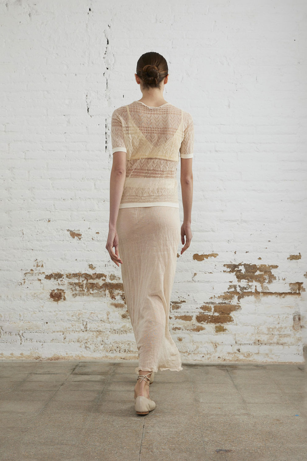 Faldilla midi arrugada