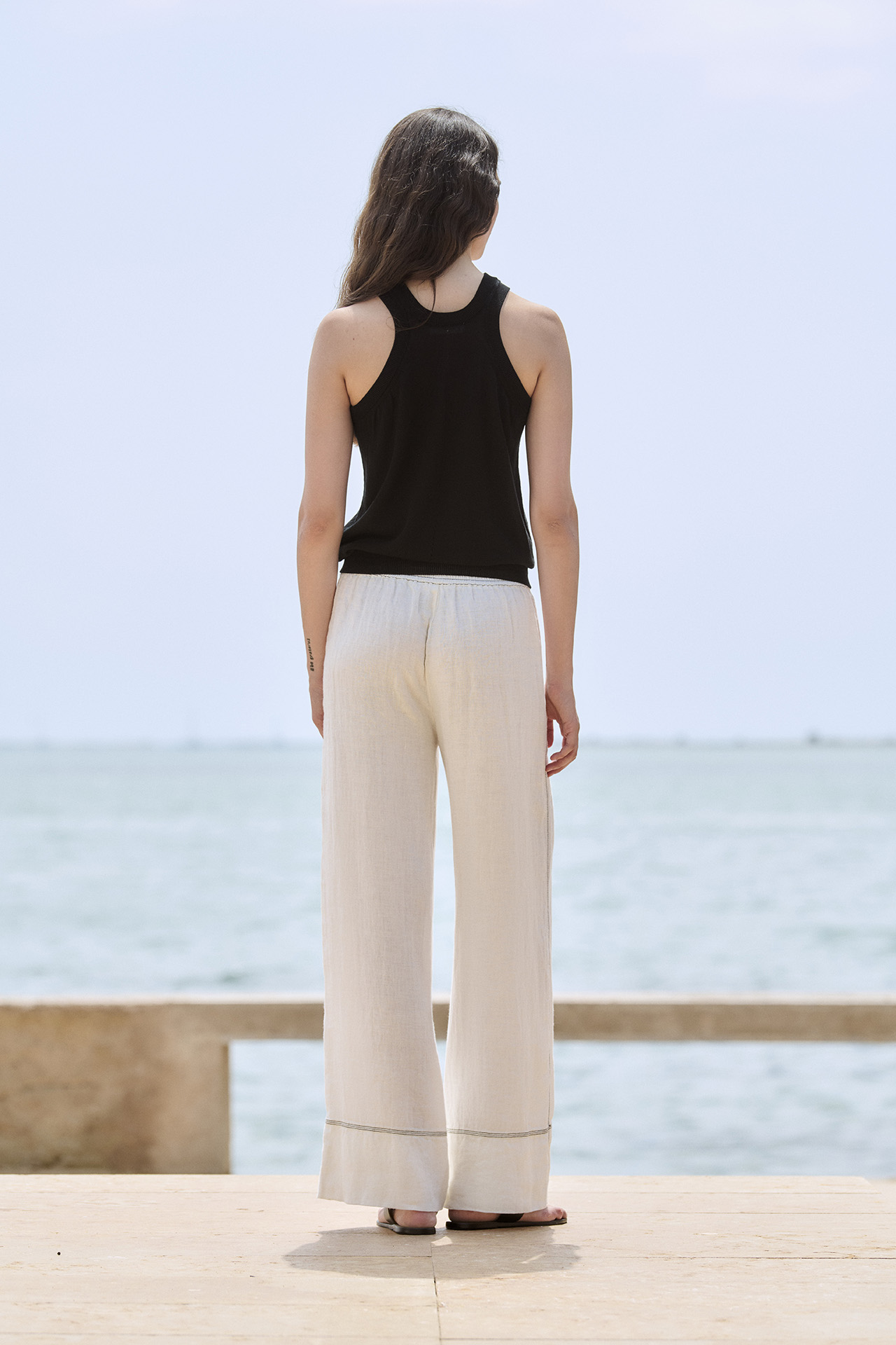 Straight Linen Pants